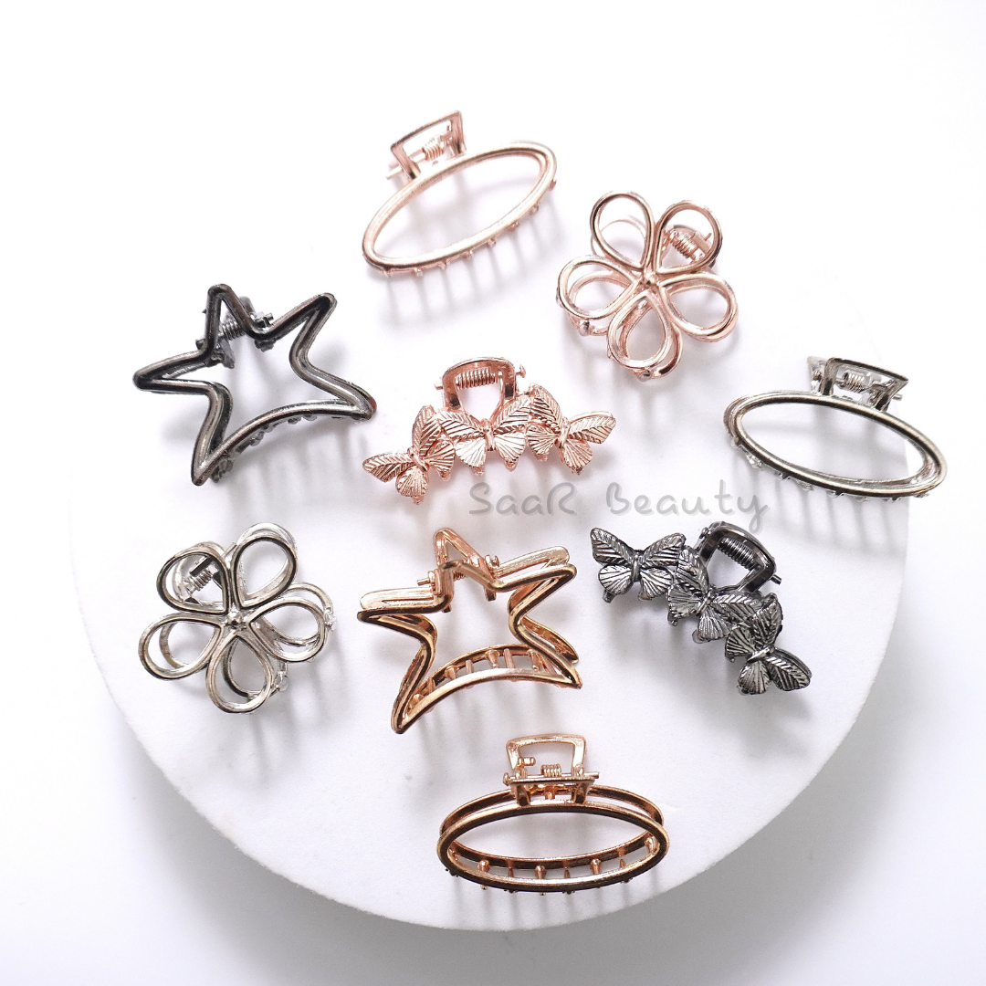 Medium Metal Claw Clutcher – Secure & Stylish Hair Accessory for All H ...